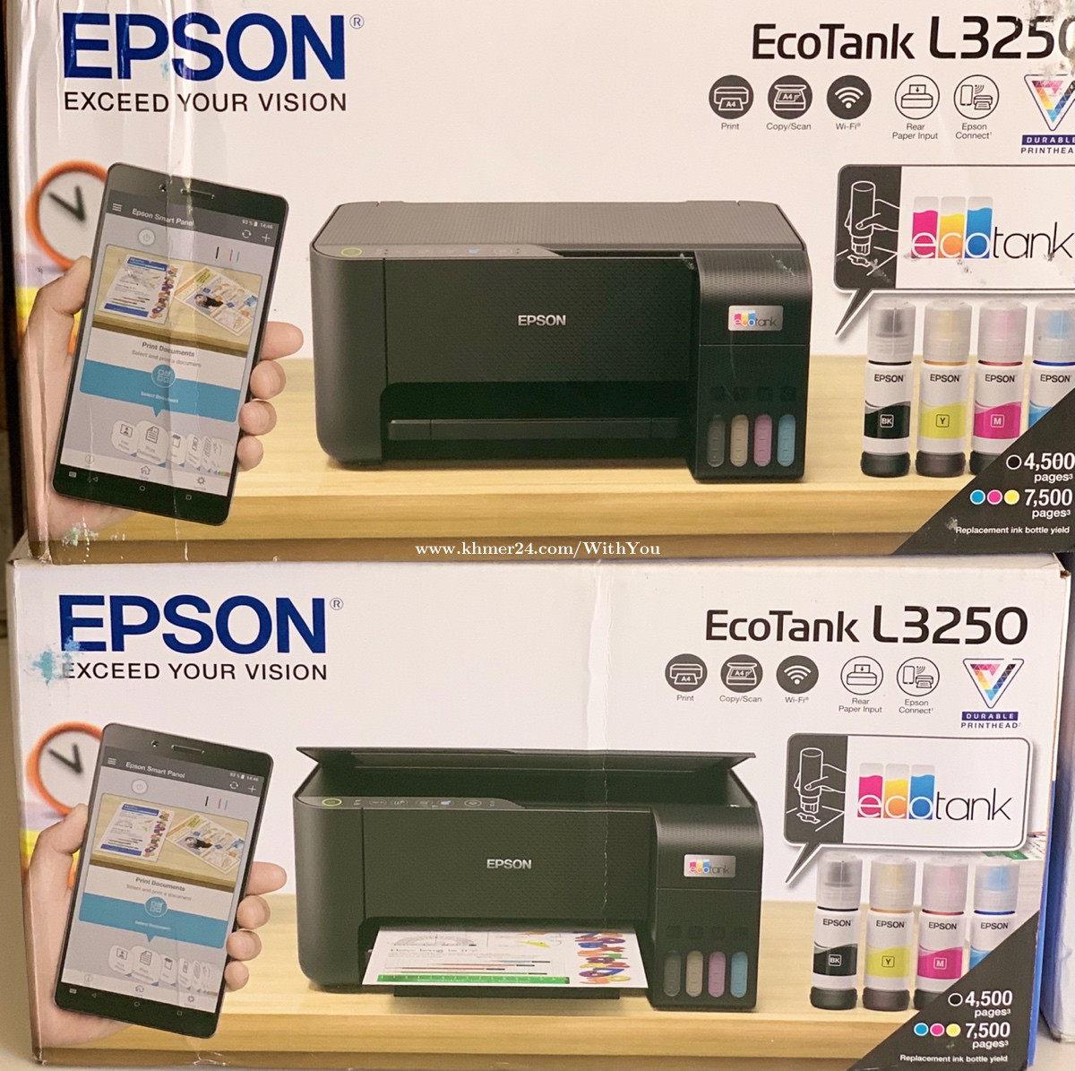 Printer Epson L3250 Ink Color Print Scan Copy With WiFi Price 165 