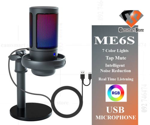 RGB USB Colorful Live Microphones Studio Computer RGB Light Condenser ...