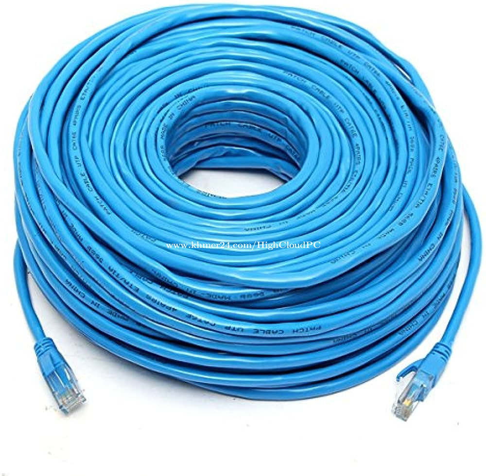 RJ45 Connector Cable CAT6 Ethernet Network Cable - Blue Indoor/Outdoor ...