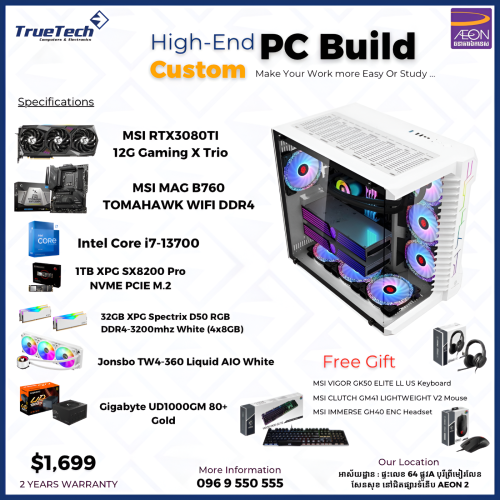 High-End Custom Build PC Price $1799.00 in Khmuonh, Cambodia - TrueTech ... High-End Custom Build PC Price $1799.00 in Khmuonh, Cambodia - TrueTech ...