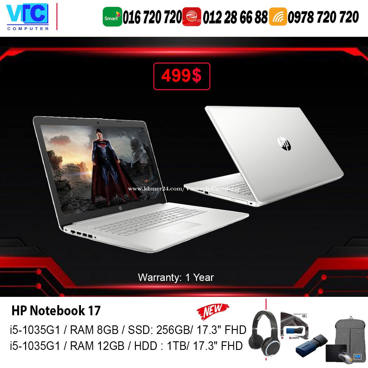 Laptop Gaming Price $499.00 in Mittakpheap, Cambodia - Vantech vantech ...