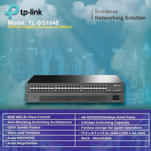 Tp Link Switch 48port Gigabit Price 199 00 In Ou Baek Kam Cambodia