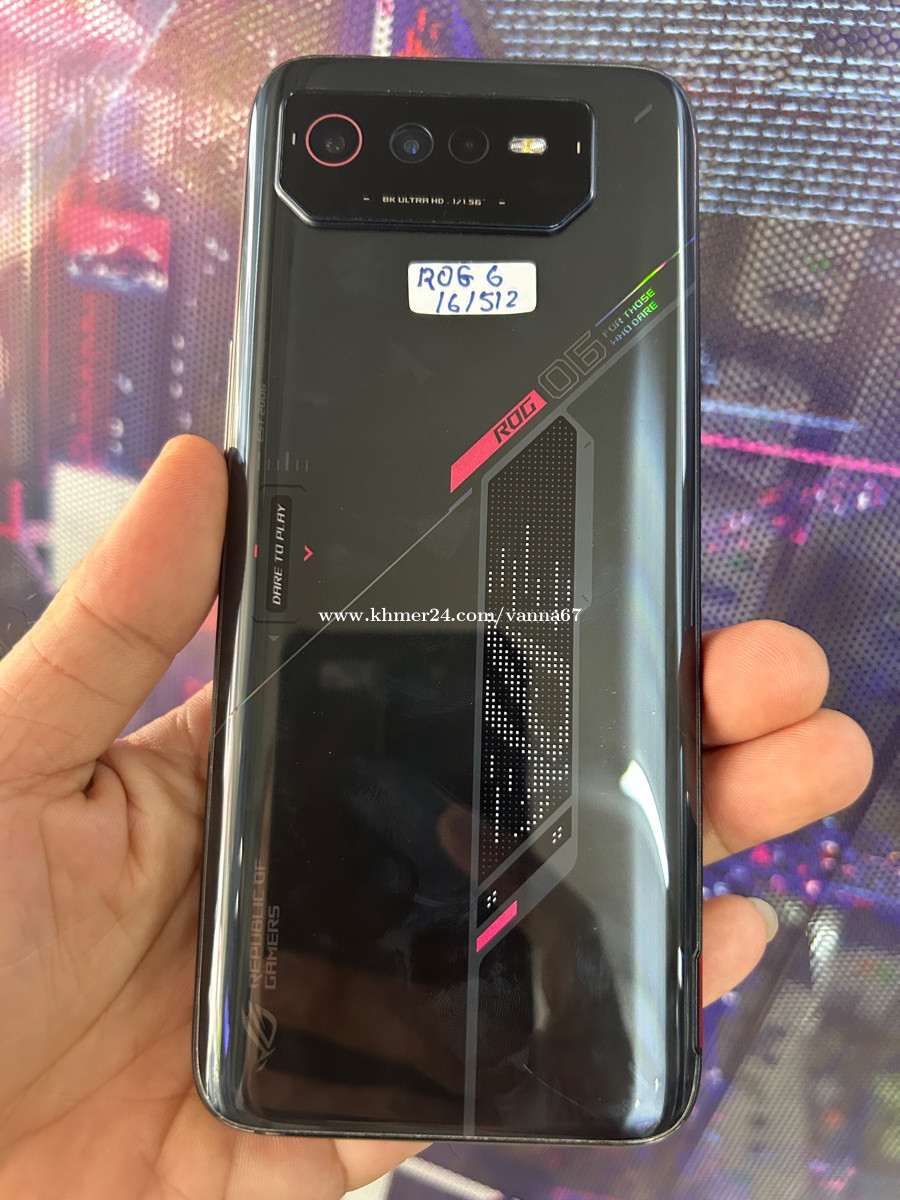 ASUS ROG 6 16G 512G 99% black 499$ Price $499.00 in Tuek L'ak Muoy ...