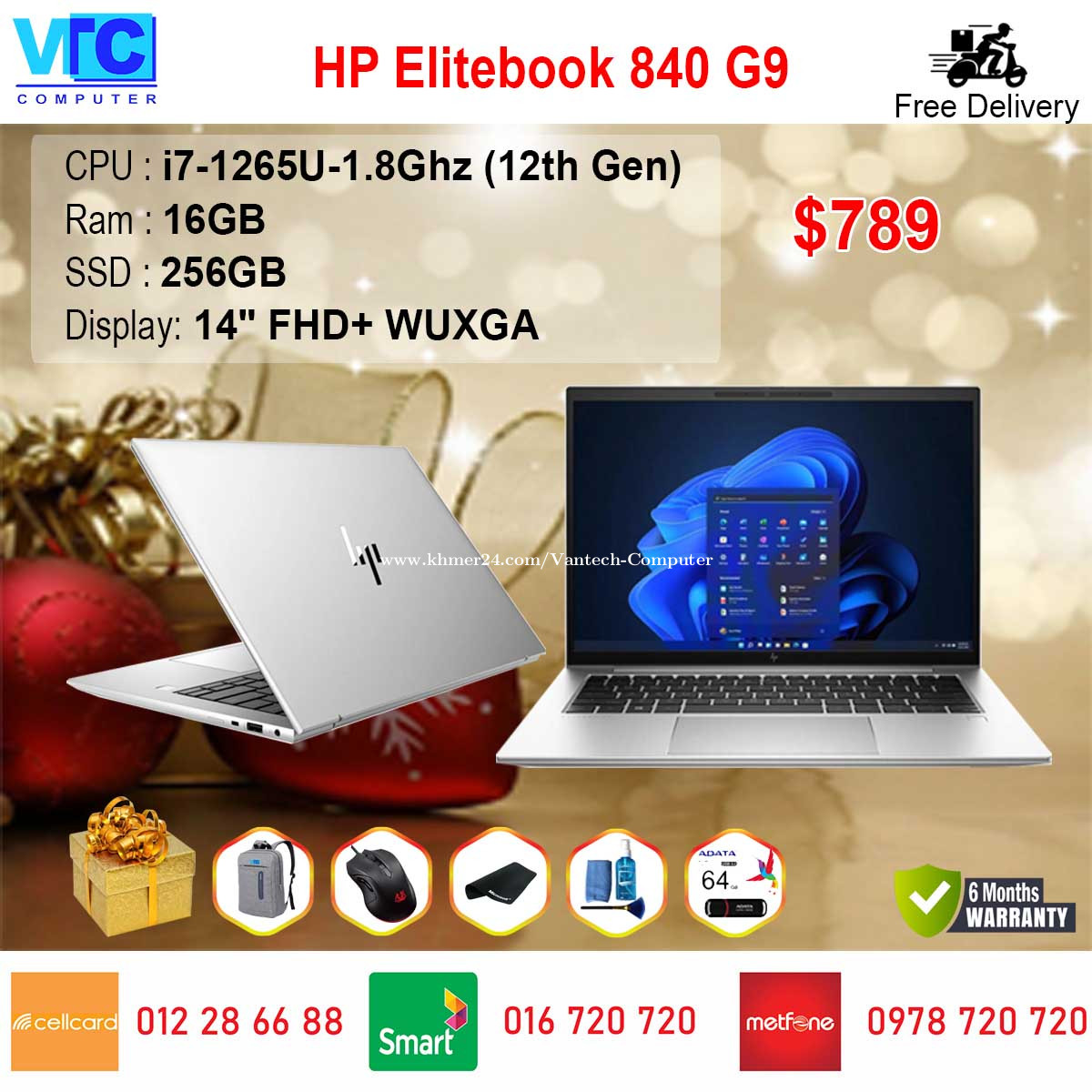 HP Elitebook 840 G6 Price $329.00 in Mittakpheap, Cambodia - Vantech ...