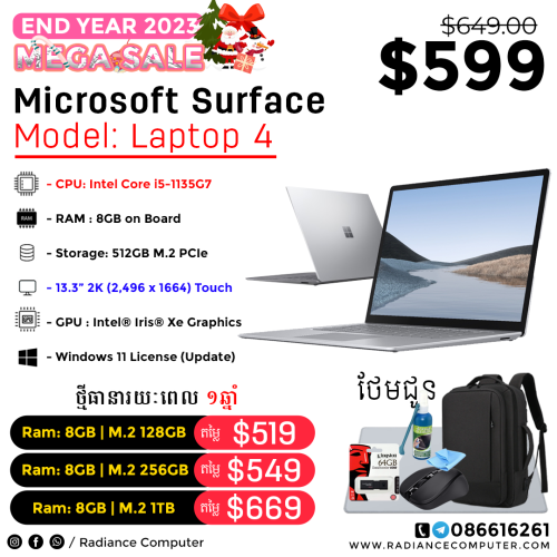 Microsoft Surface Laptop 4 I5 1135g7 Ram 8gb M 2 512gb Touch
