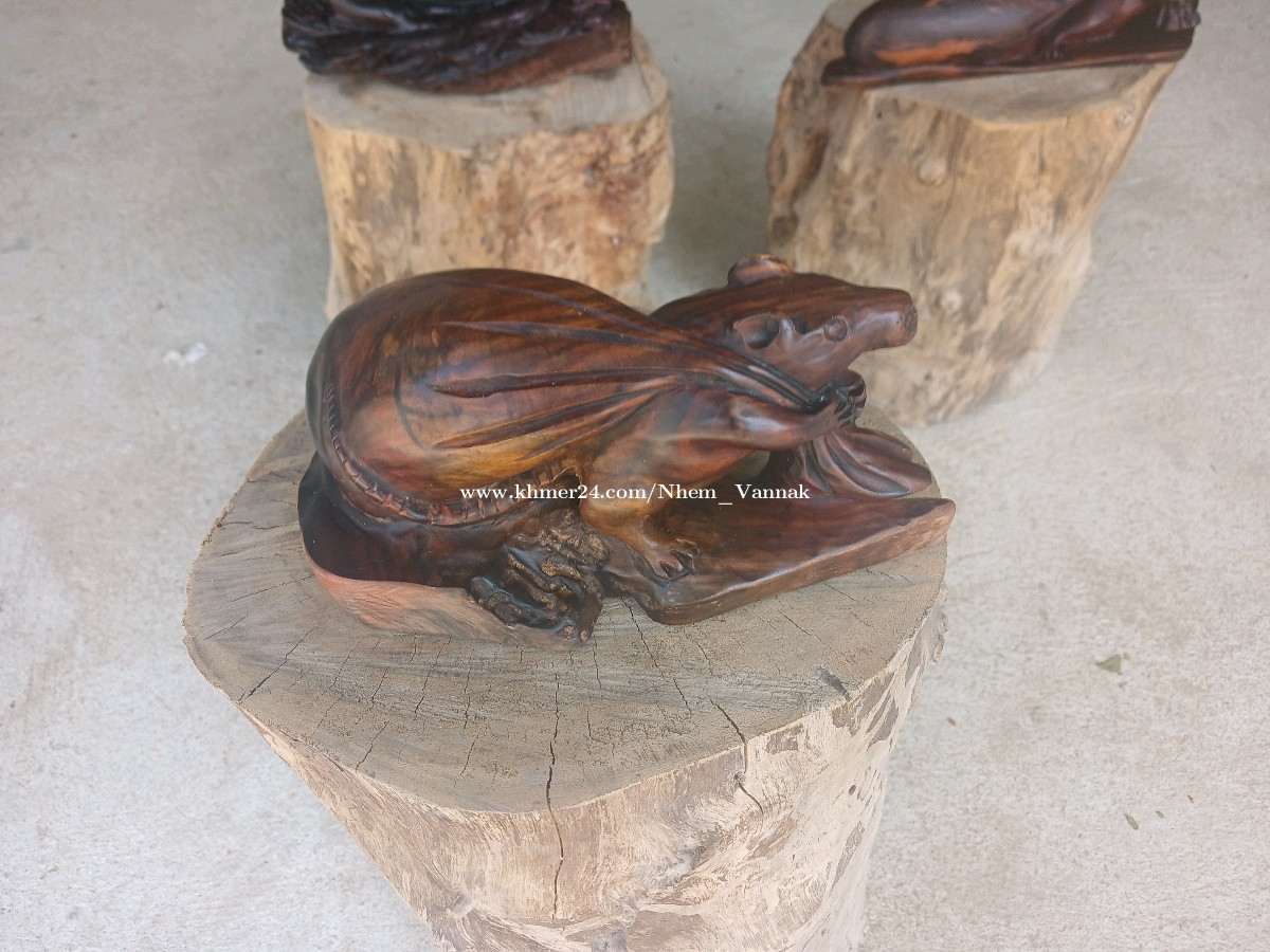 កណ្តុរស្ពាយថង់លុយឈើគ្រញ៉ូងមួយសាច់ price $20.00 in Lumhach, Angk Snuol, Kandal, Cambodia - Nhem ...