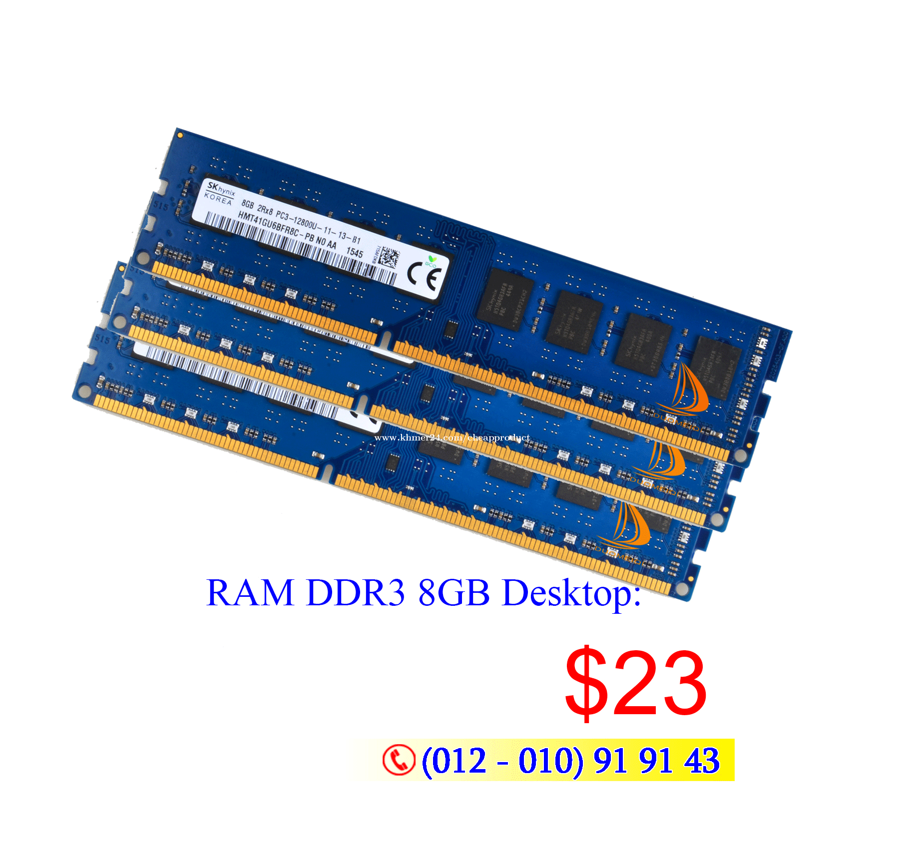 Special Promotion!! Original RAM DDR3 8GB Desktop price $23 in Tonle ...