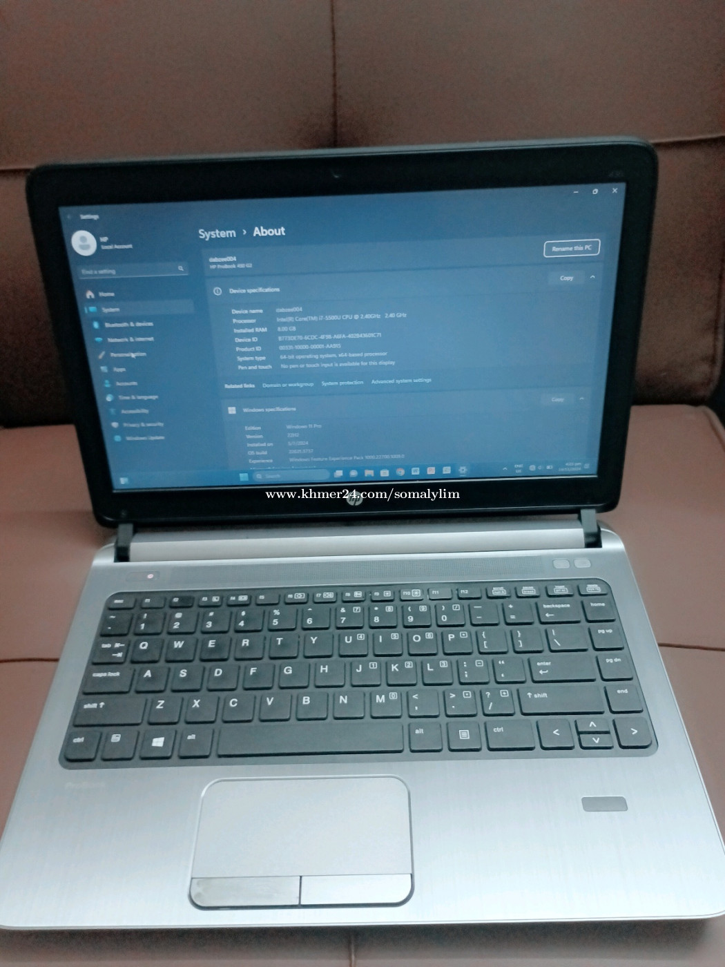 HP ProBook 450 G2 price $280 in Chaom Chau 1, Por Senchey, Phnom Penh, Cambodia - Fatima Lim ...