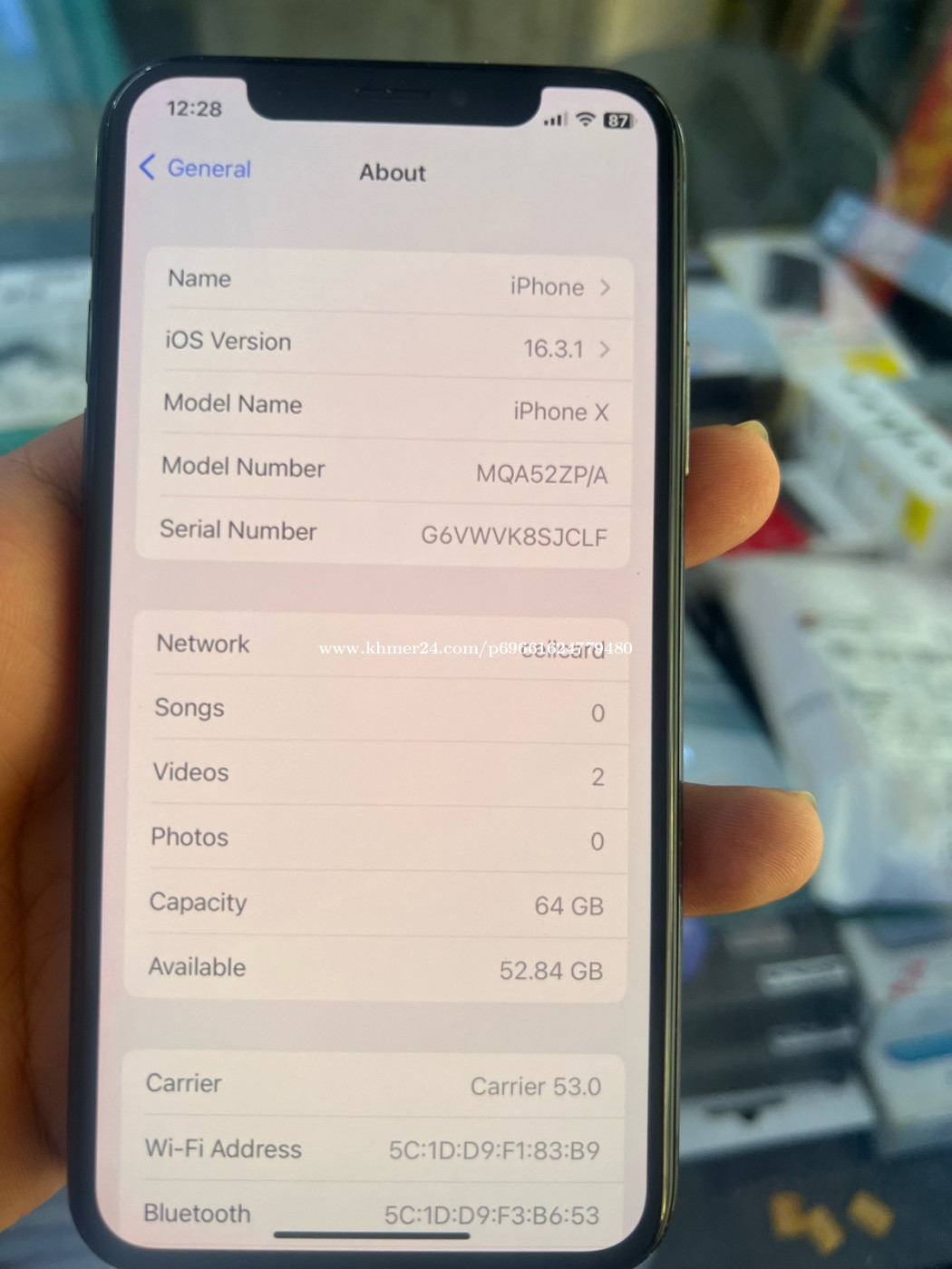 iPhone X 64g scan អេក្រង់សុីន ប្តូរថ្ម price $140.00 in Phsar Depou Muoy, Tuol Kouk, Phnom Penh ...