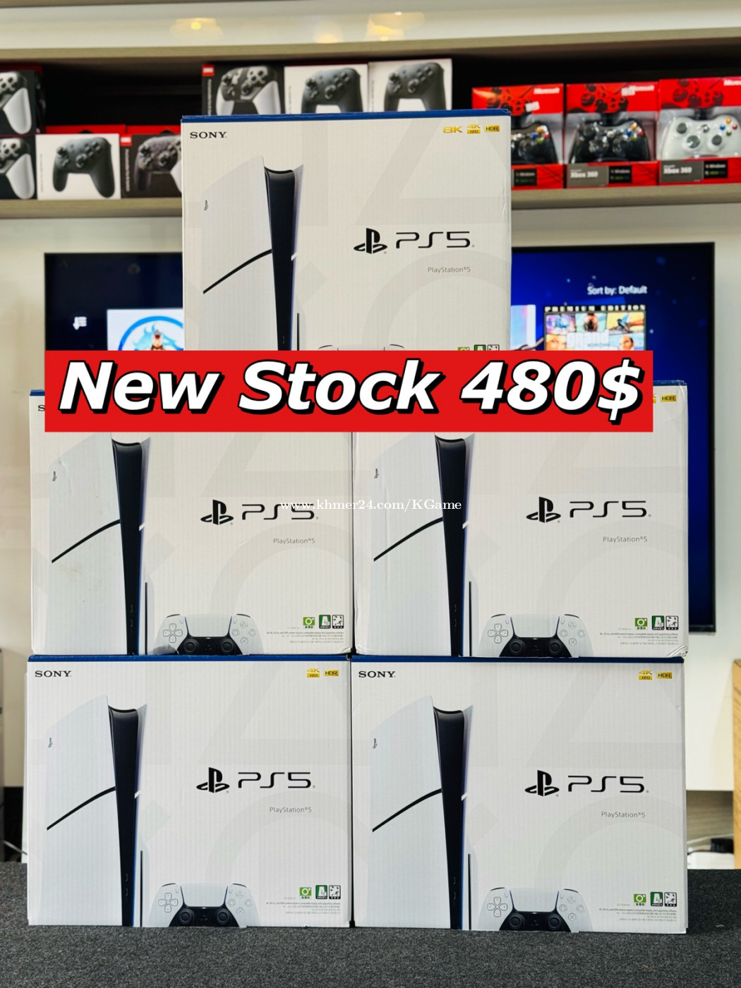 PS5 Re New stock price 480.00 in Veal Sbov Chbar Ampov Phnom Penh Cambodia 1K GAME Khmer24