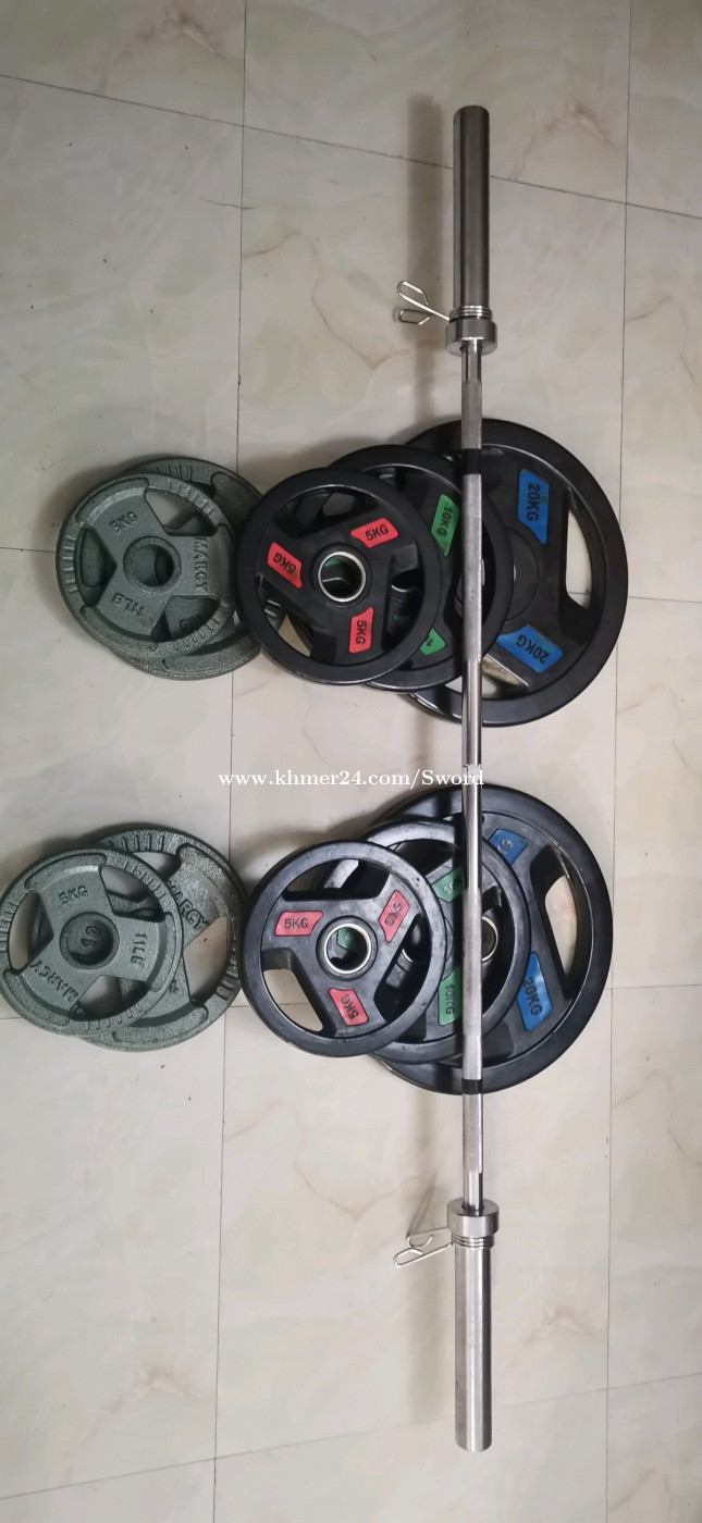 100kg Olympic Weights/Bar price $200.00 in Tuek Thla, Saensokh, Phnom Penh, Cambodia - Alu Card ...