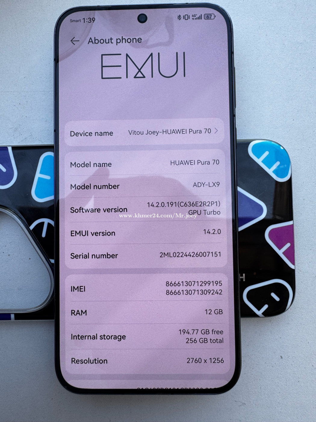 Huawei Pura 70 price $459.00 in Phsar Daeum Thkov, Chamkar Mon, Phnom ...