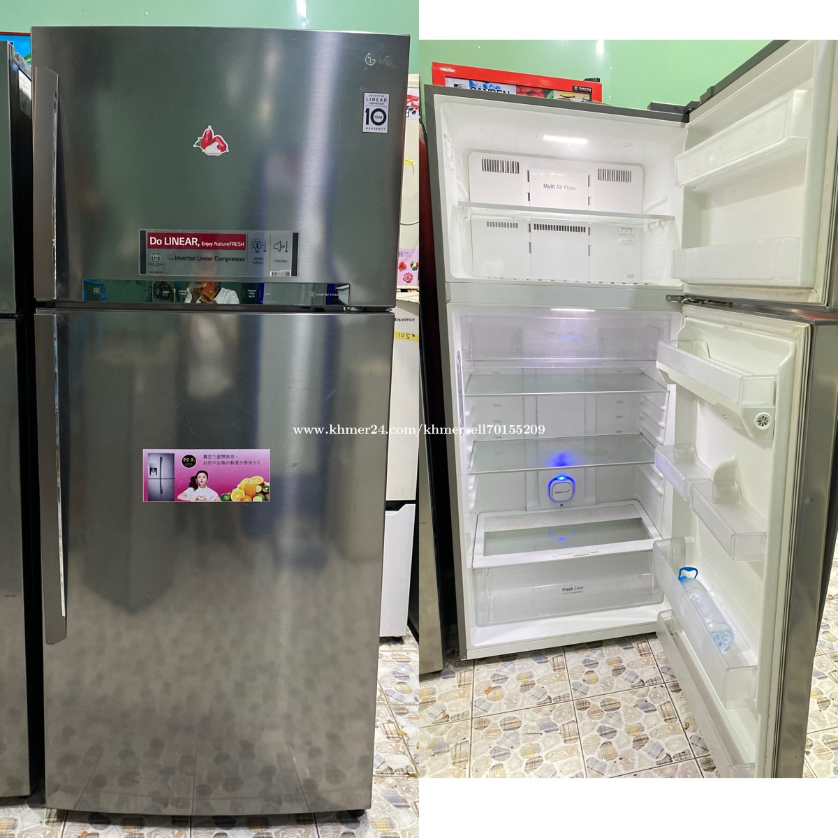 ទូទឹកកក១តឹកlG 1m80/80ស្អាត95% price $280.00 in Samraong Kraom, Por Senchey, Phnom Penh, Cambodia ...