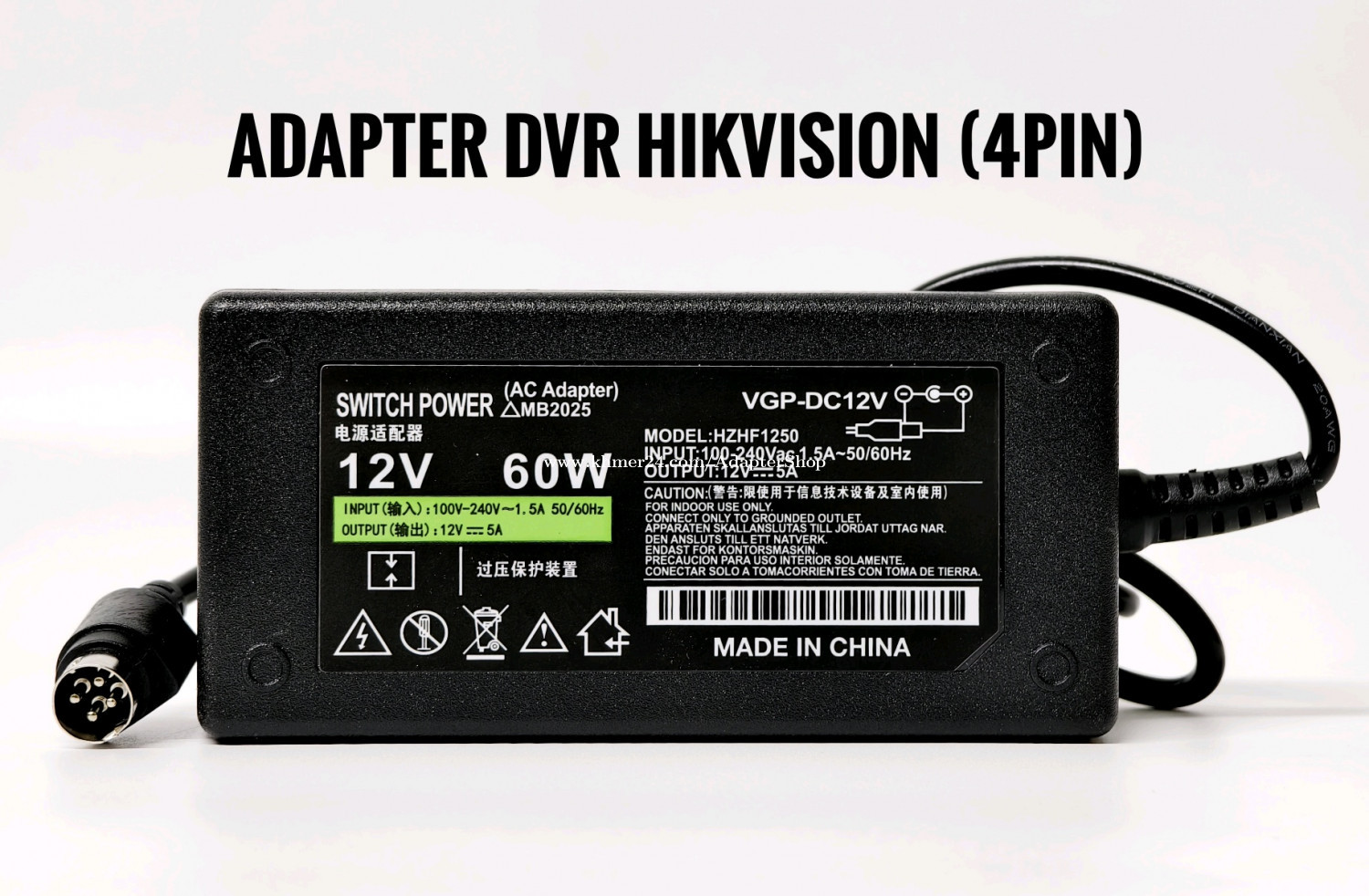 Adapter DVR Hikvision (4Pin) price $12.00 in Nirouth, Chbar Ampov, Phnom Penh, Cambodia ...