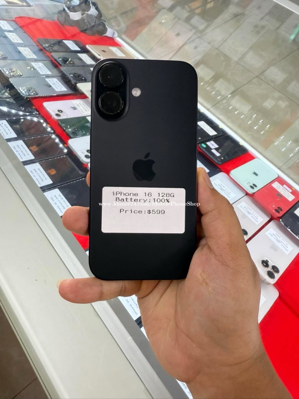 iPhone 16 128G LL/A Esim2 សំនុំ ហ្ស៊ីន មួយទឹក អាមេរិក price $599.00 in Tuek L'ak Bei, Tuol Kouk ...