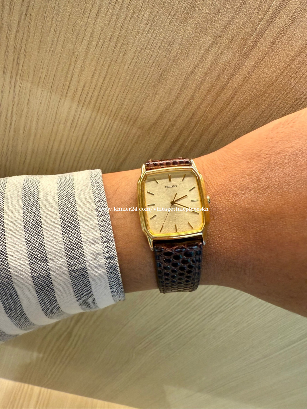 Original Rarest Vintage SEIKO Tank Gold SnowFlake Dial 1989 ...