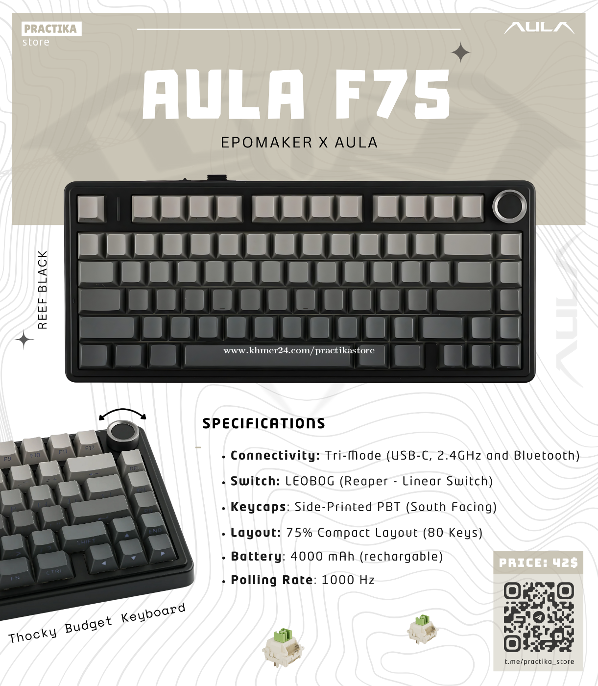 Mechanical Keyboard price $20.00 in Svay Dangkum, Krong Siem Reab, Siem ...