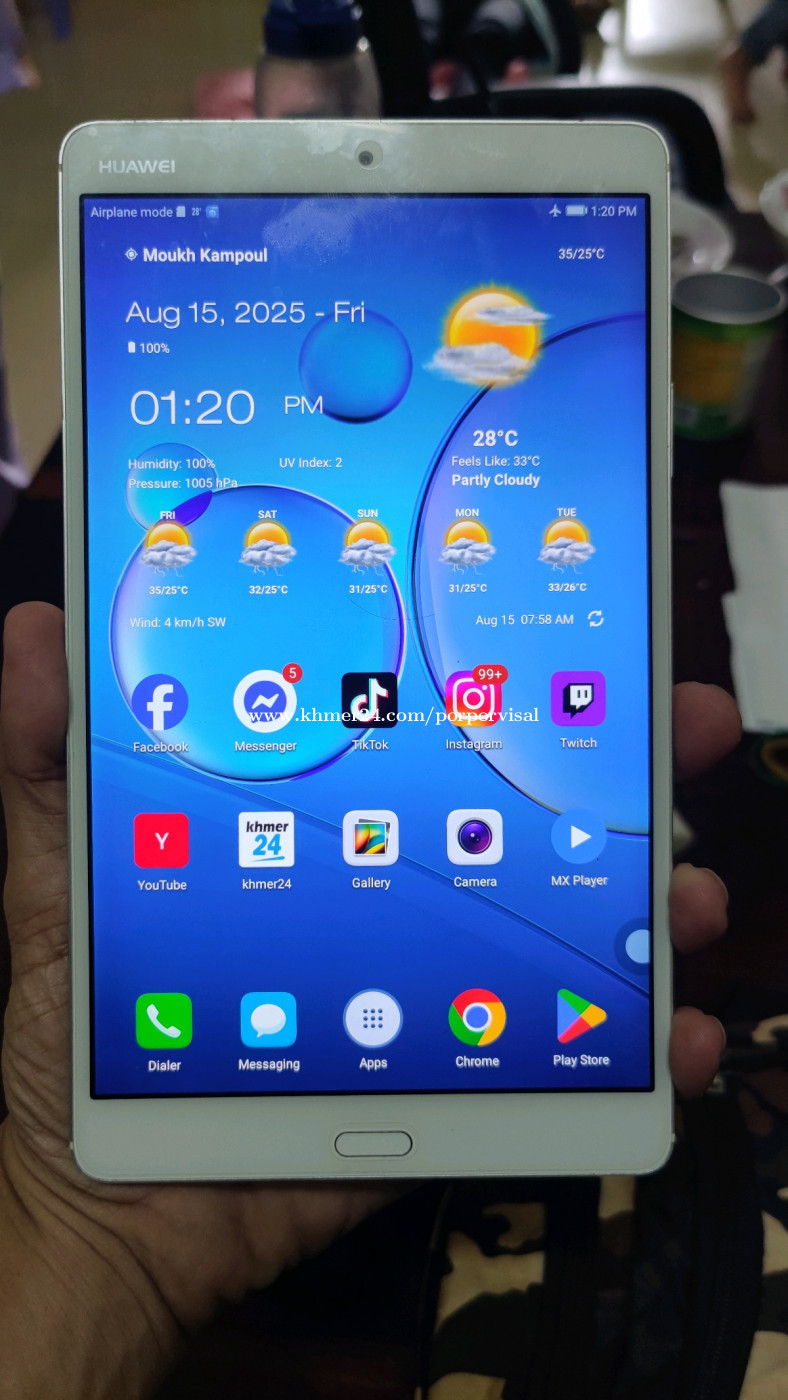 Huawei tab m3 4gb/32gb sim wifi call បាន 60$ price $60.00 in Sambuor ...