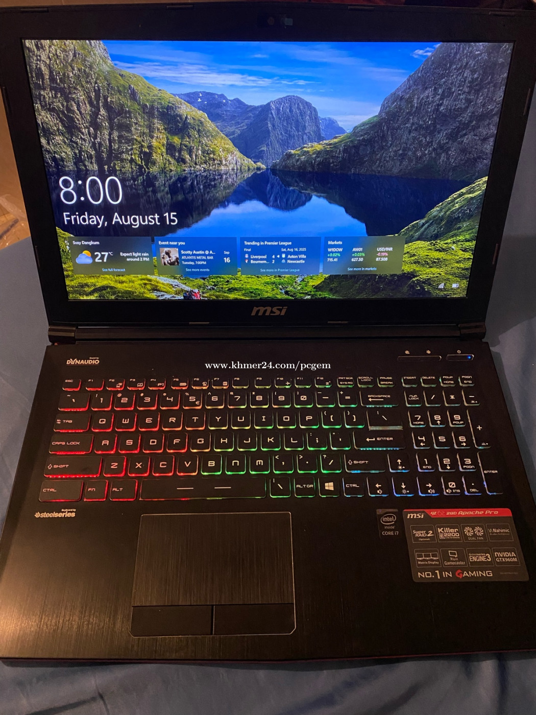 MSI GE62 Gaming Laptop price $210.00 in Kouk Chak, Krong Siem Reab, Siem Reap, Cambodia ...