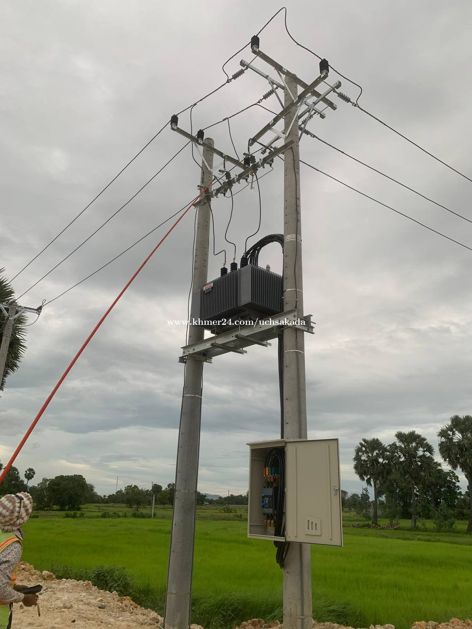 Transformer Installation , Connect Medium Voltage for Factory. in Kaoh ...
