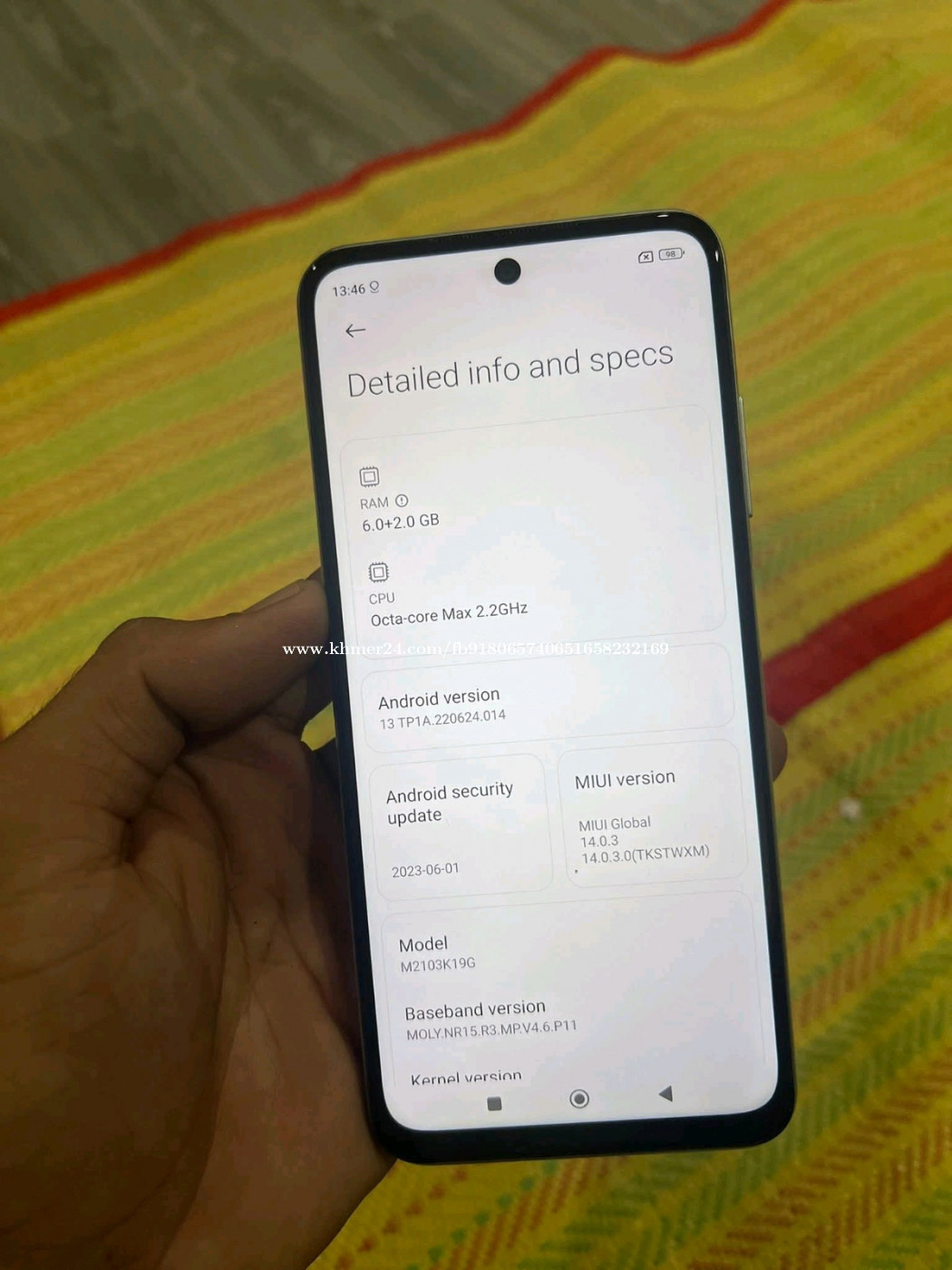 Redmi note 10 5g ram6+2 128g price $55.00 in Boeng Keng Kang Pir, Boeng ...