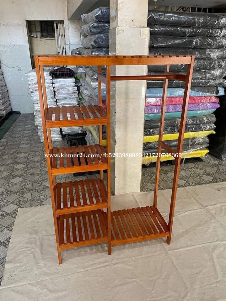clothing rack by rubber wood price $45.00 in Boeng Trabaek, Chamkar Mon ...