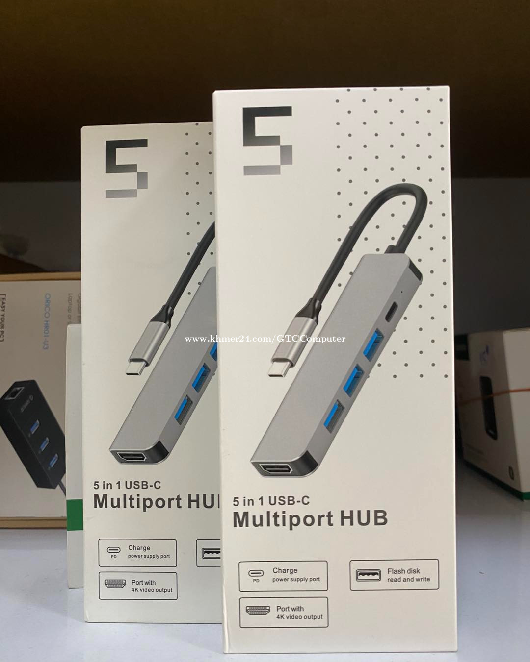 USB-C 5in1 price $10.00 in Veal Vong, Prampir Meakkakra, Phnom Penh, Cambodia - GTC Computer ...