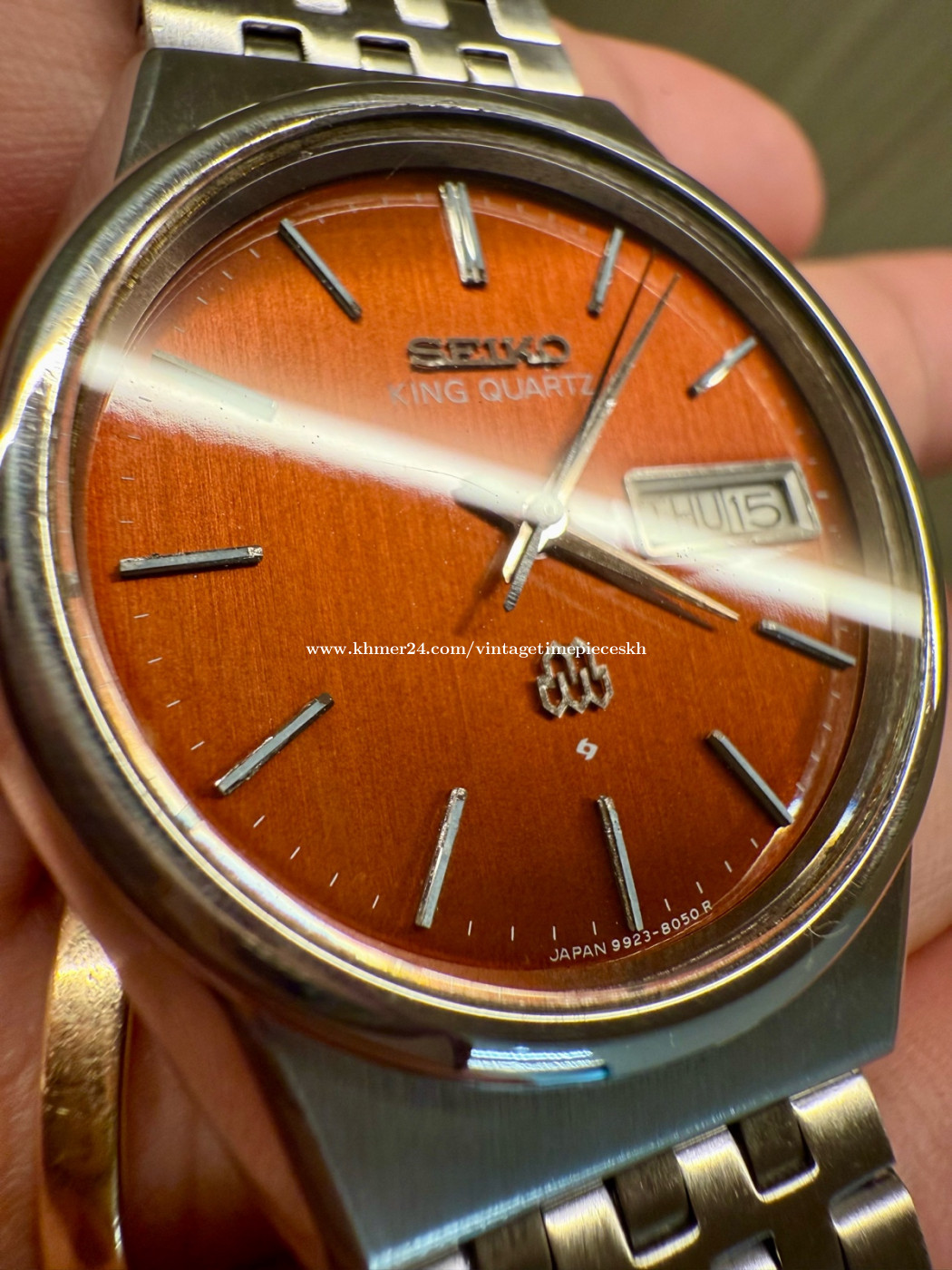 Original Ultra Rare Vintage SEIKO KING Twin Quartz Chocolate Brown Dial ...