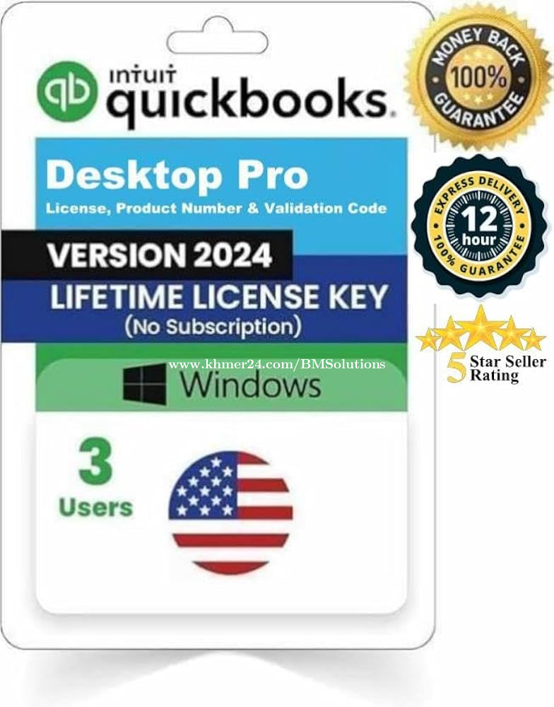 Quickbooks Pro 2024 Lifetime License Key 3Users price $12 in Chrang ...