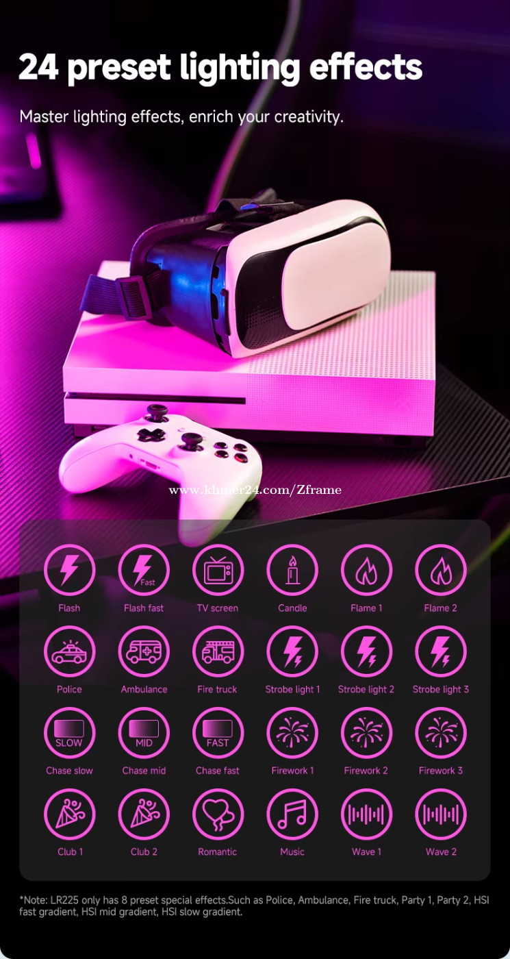 Panel light RGB LR225 price $29.00 in Preaek Kampis, Dangkao, Phnom Penh, Cambodia - Zframe ...