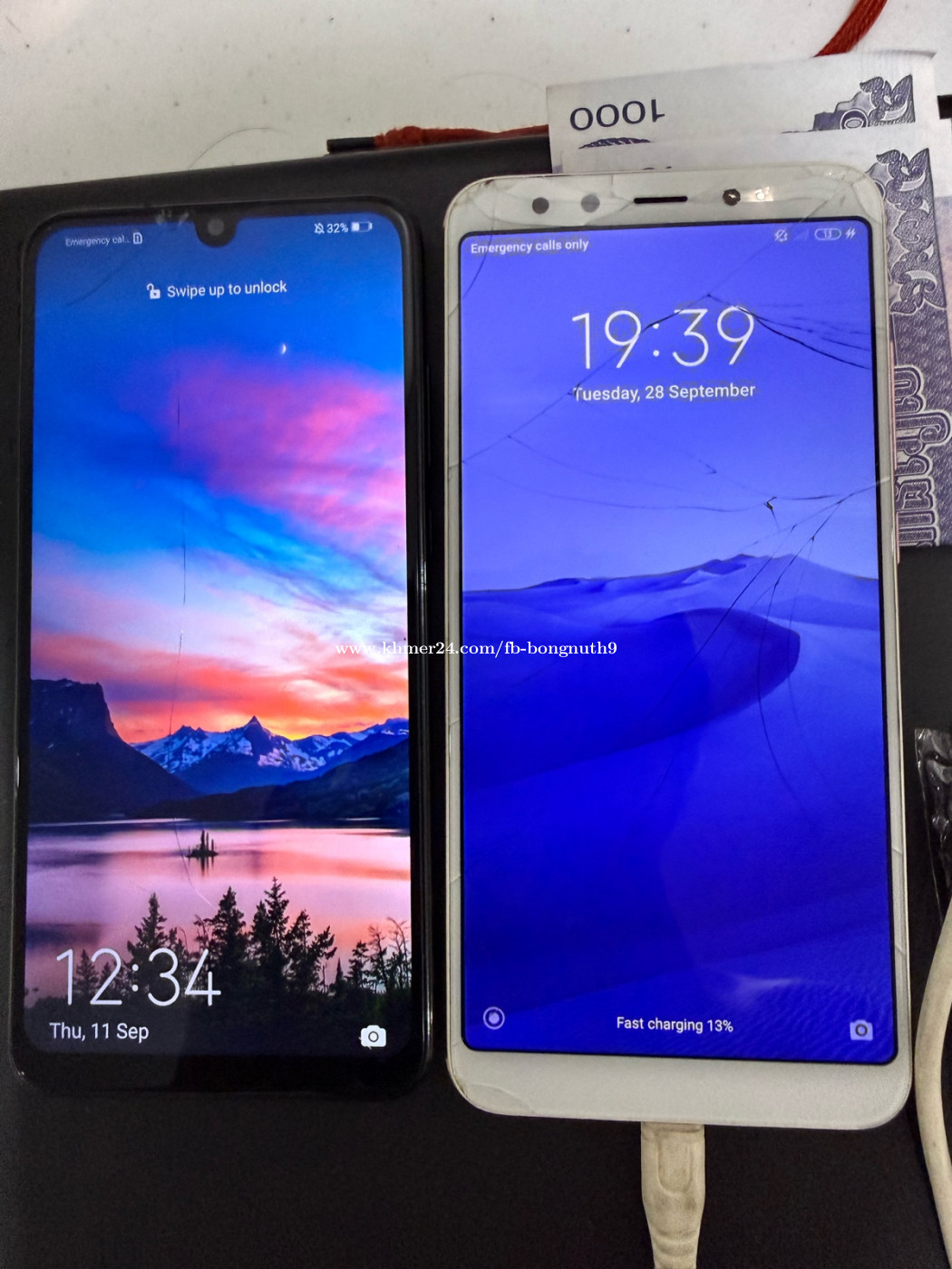 លក់35$ទាំងពីរ Xoaimi Mi6x និង Hauwie smartP+ 128GB បែកថាច់ price $35.00 ...
