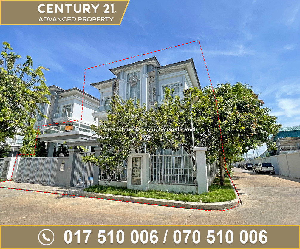 🏘 វីឡាឃ្វីន កែង(Queen Villa) សម្រាប់ជួល ក្នុងបុរី វ៉ារីណា ដឹសែនសុខ ...