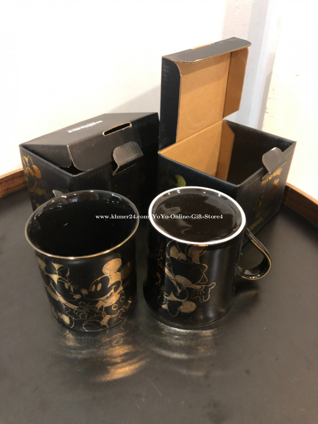 Disney 70th Anniversary Mug – Mickey, Donald, Goofy – Gold Print price $30.00 in Chak Angrae ...