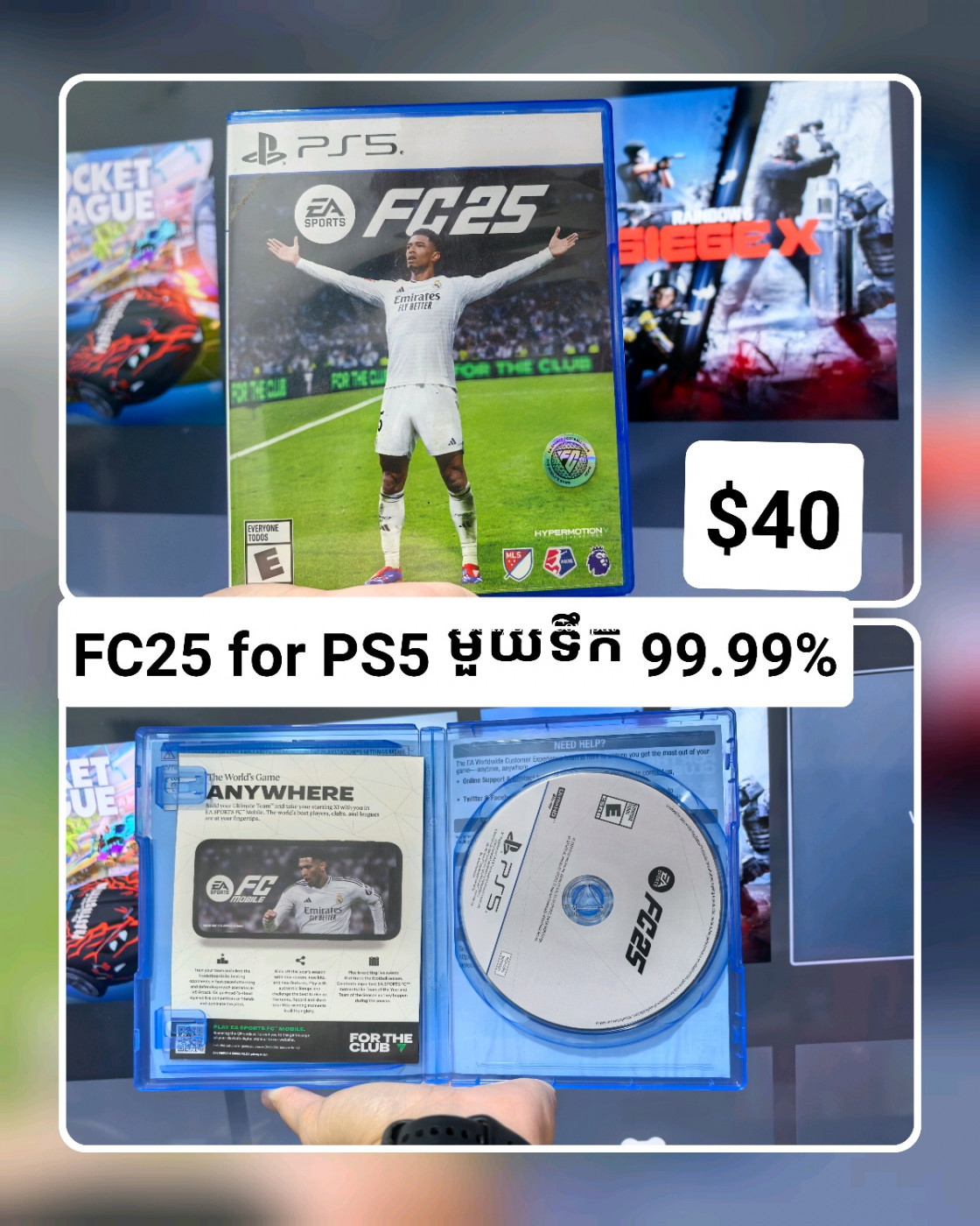 FC25 for PS5 secondhand 99.99% price $35.00 in Sla Kram, Krong Siem Reab, Siem Reap, Cambodia ...