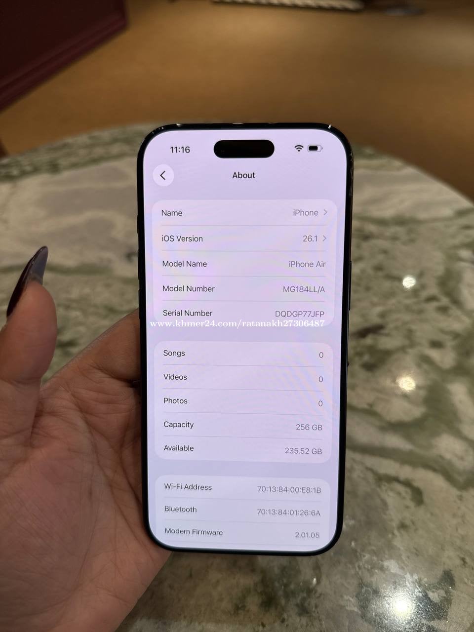 iPhone 17 air price $900.00 in Kouk Khleang, Saensokh, Phnom Penh, Cambodia - Da Vid | Khmer24.com