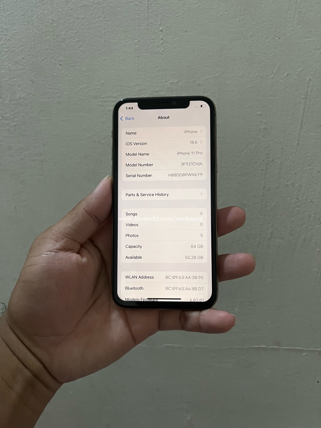 iPhone 11 Pro 64G price $155.00 in Tuek Thla, Saensokh, Phnom Penh, Cambodia - Ra Ra | Khmer24.com