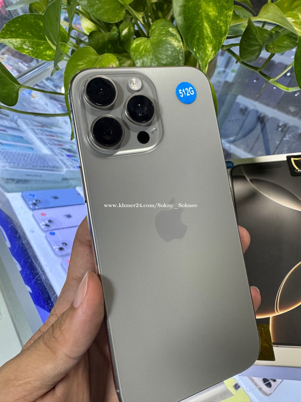 iPhone 16 Pro Max 512G X/A ថ្ម100% price $1090.00 in Chaom Chau 3, Por Senchey, Phnom Penh ...