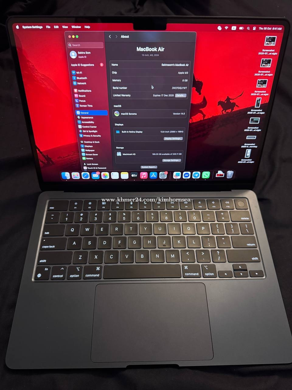 Mac M3 price $750.00 in Tuek L'ak Muoy, Tuol Kouk, Phnom Penh, Cambodia - KimHorn Sea | Khmer24.com