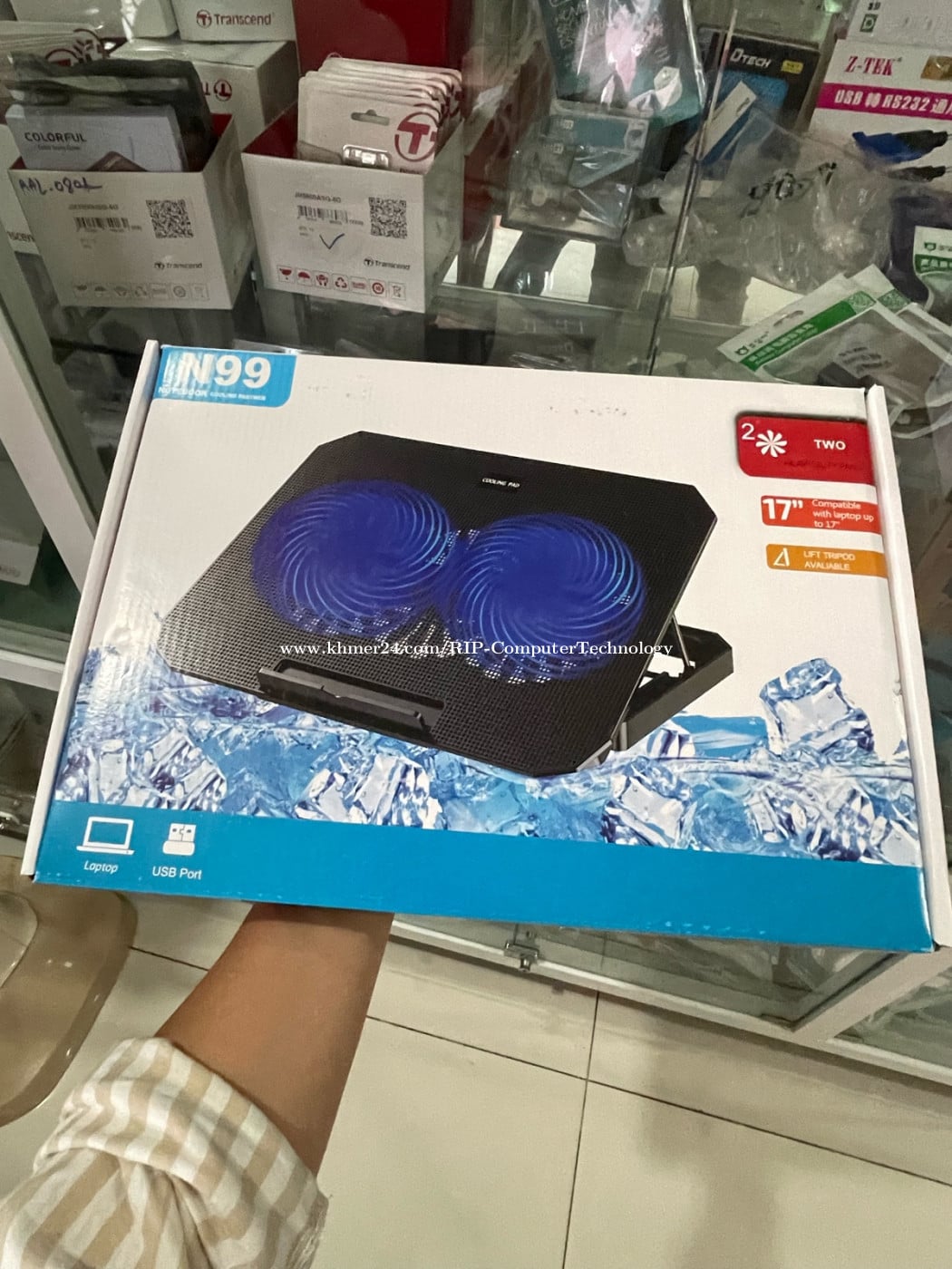Note Book Cooling Partner N99 កង្ហារទ្រ Laptop price $10.00 in Tuek L ...