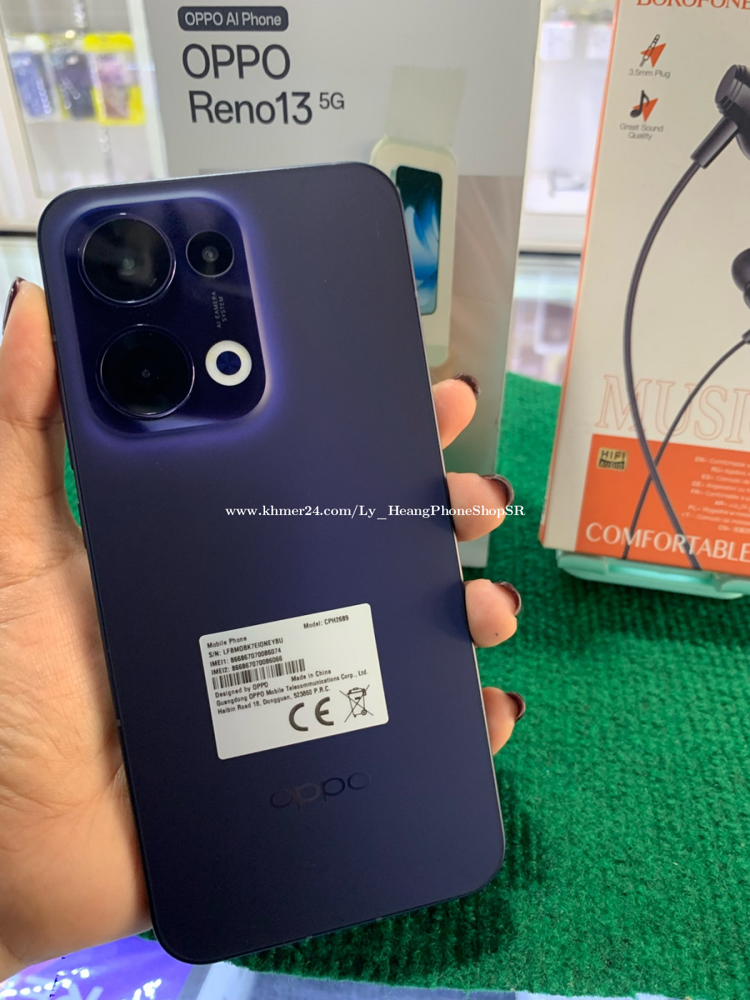 Oppo Reno 13-5G price $499.00 in Sala Kamraeuk, Krong Siem Reab, Siem ...