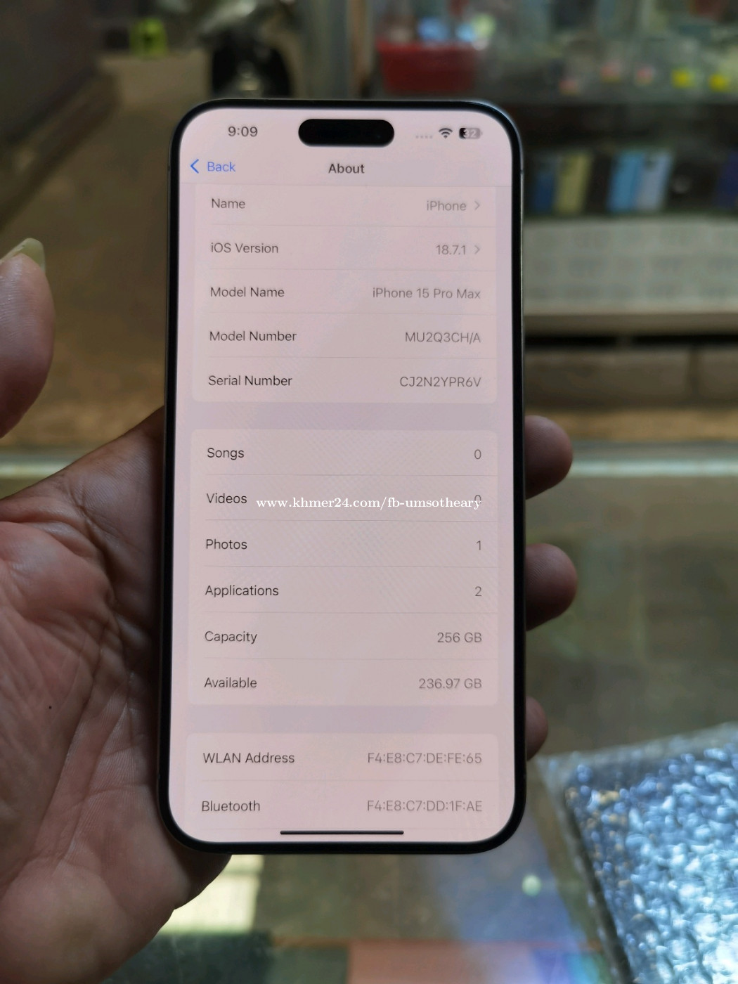 Iphone 15 pro max Bypass sim 2 CH price $580.00 in Phsar Daeum Kor ...