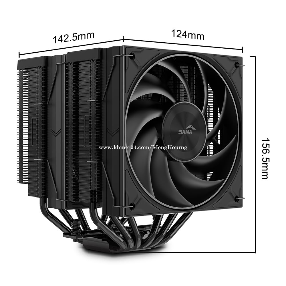 SAMA A60B Dual Tower CPU Air Cooler price $34 in Phnom Penh, Cambodia ...