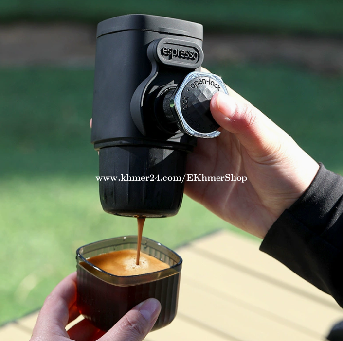 Portable hand-operated espresso machine, espresso capsules price $37.00 ...