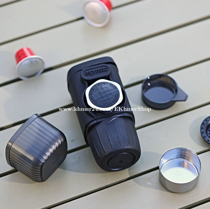 Portable hand-operated espresso machine, espresso capsules price $37.00 ...