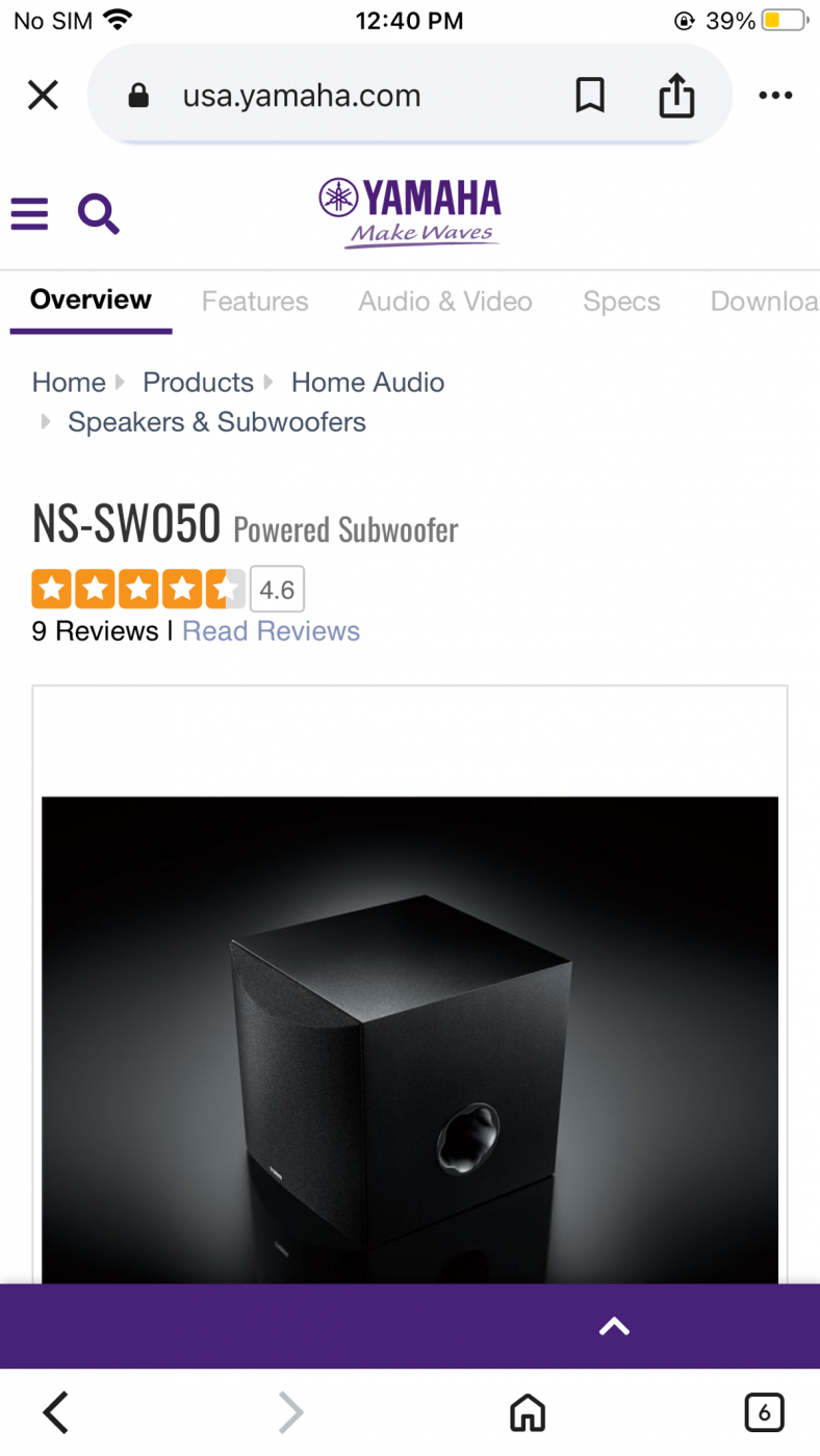 Yamaha NS-SW050 subwoofer price $55.00 in Ponley, Baribour, Kampong Chhnang, Cambodia - Phearum ...