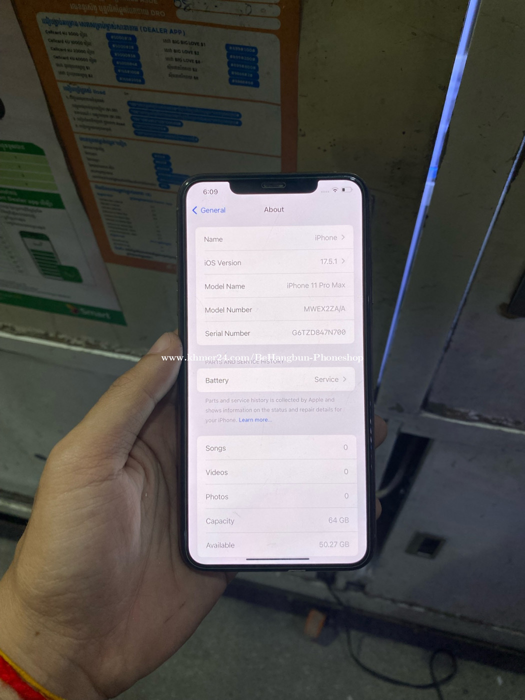 iPhone 11 Pro Max 64G Z/A Sim2 price $260.00 in Stueng Mean chey 3 ...