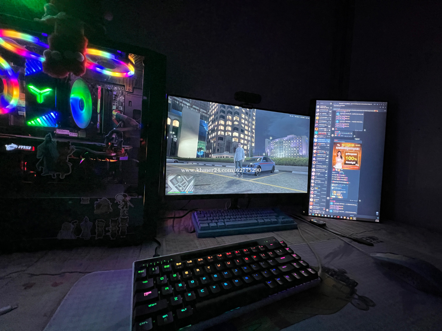 Pc gaming mis CPU i7 6700 GPU 1070 8g Ram 24g Sad 256g HHd 22Mfcao ...