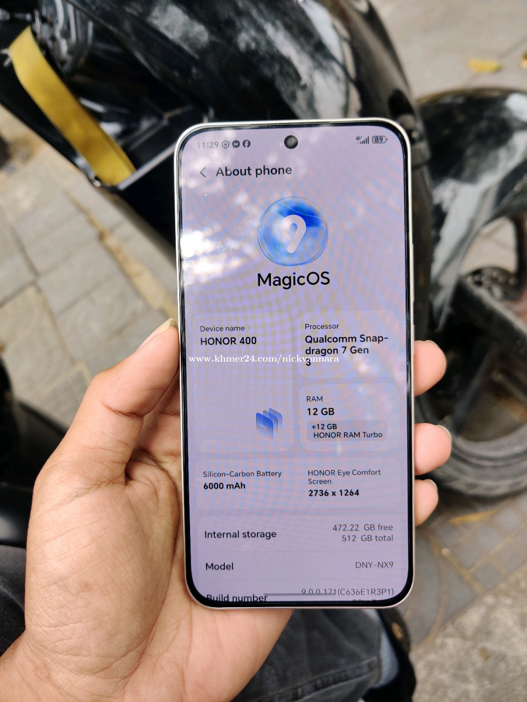 Honor 400 5G 512GB 99% price $269.00 in Chak Angrae Kraom, Mean Chey, Phnom Penh, Cambodia - Da ...