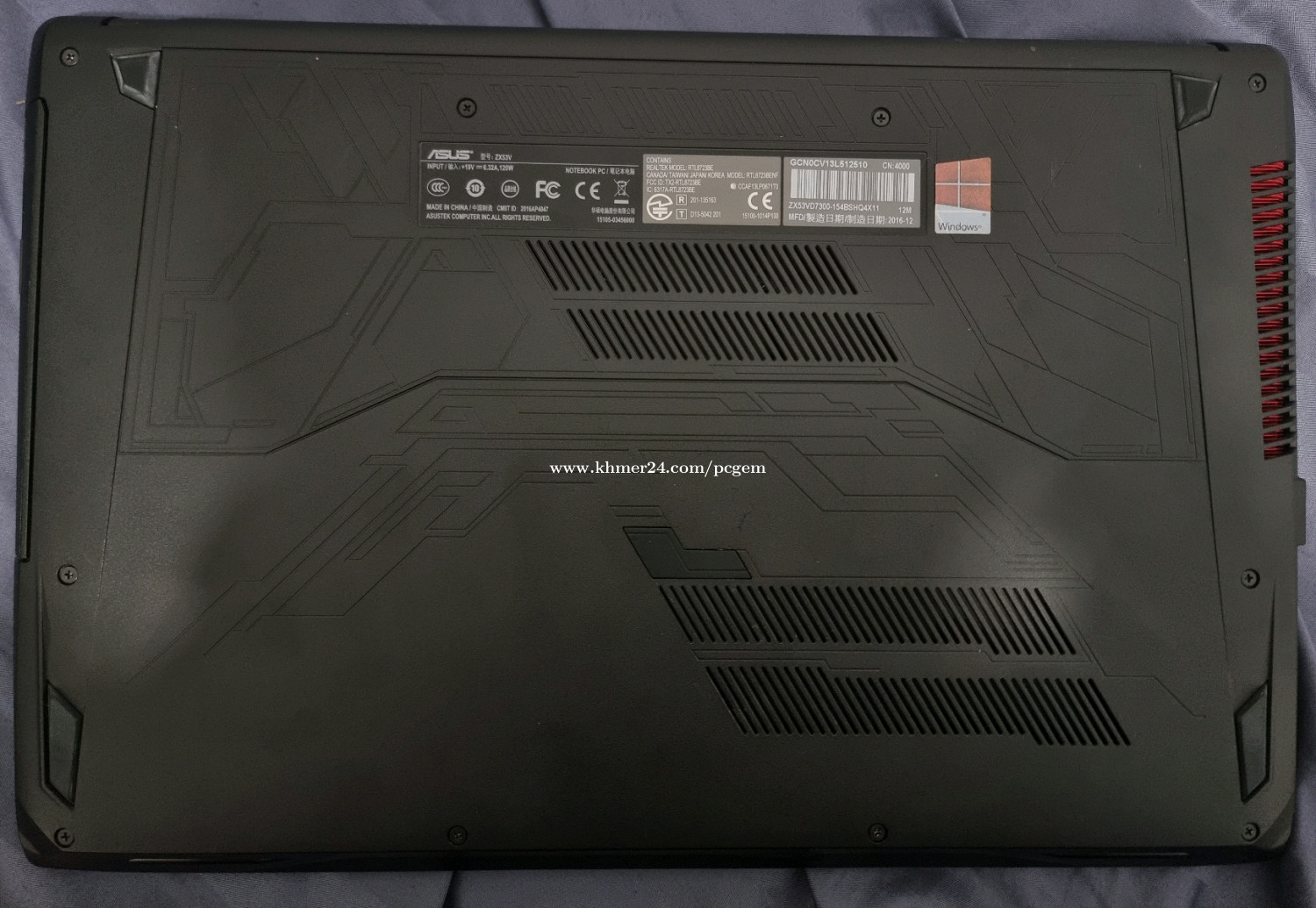 Asus GL Gaming Laptop price $240.00 in Tuek L'ak Bei, Tuol Kouk, Phnom ...