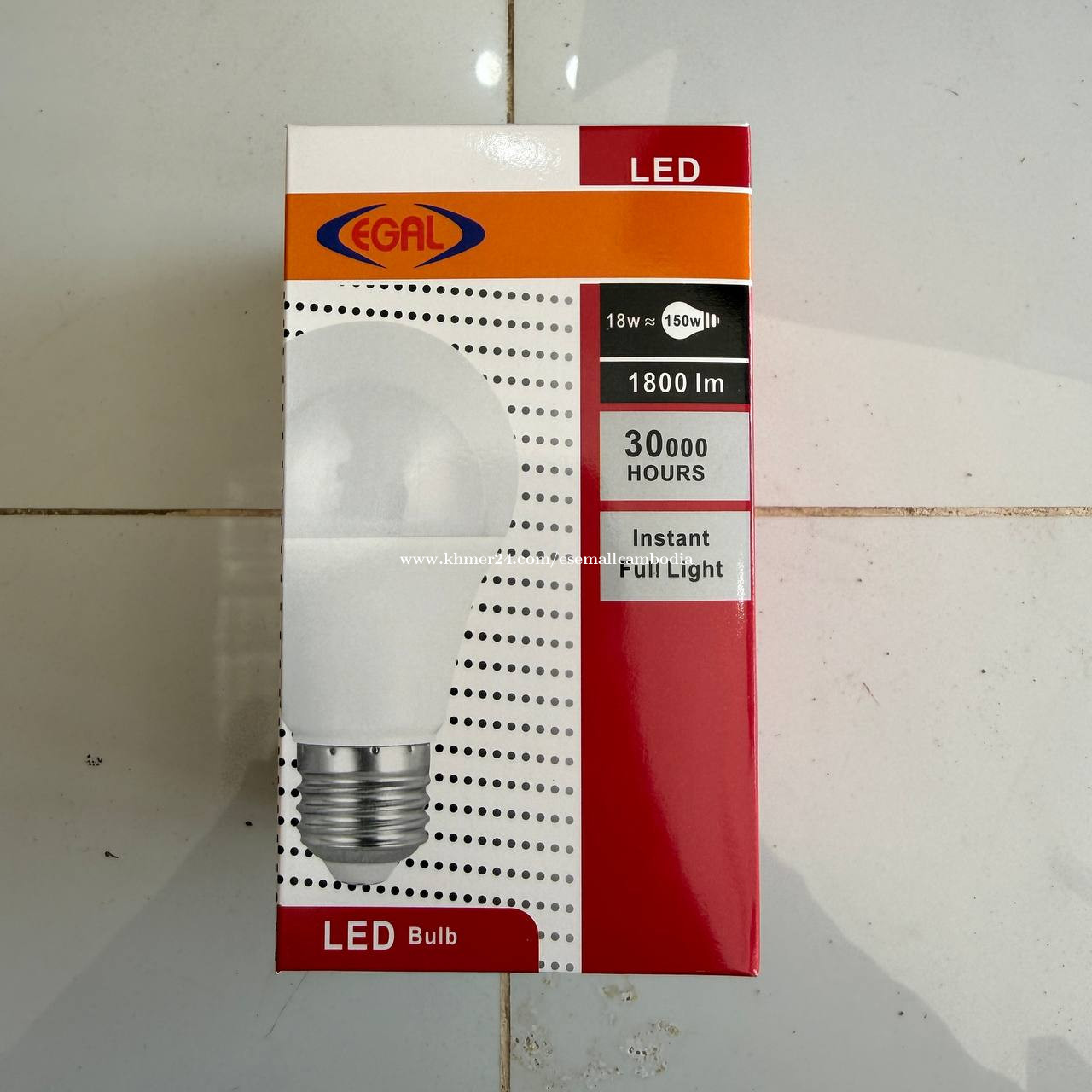 LED Bulb EGAL A80 18W – 1800lm (E27 Frosted) price $2.12 in Siem Reab ...
